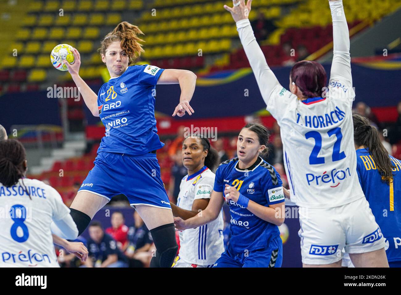 SKOPJE, MACEDONIA - NOVEMBER 7: Maria Lixandroiu of Romania, Tamara ...