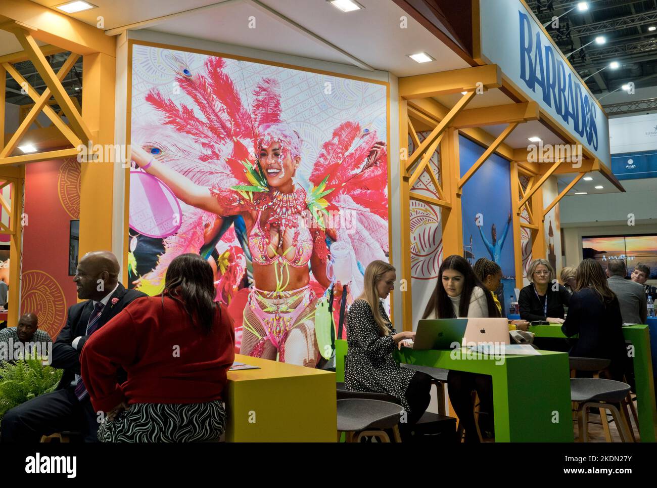 Exhibitors and visitors at the World Travel Market (WTM) 2022 at the ...