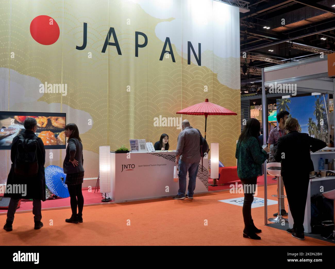 Exhibitors and visitors at the World Travel Market (WTM) 2022 at the ...