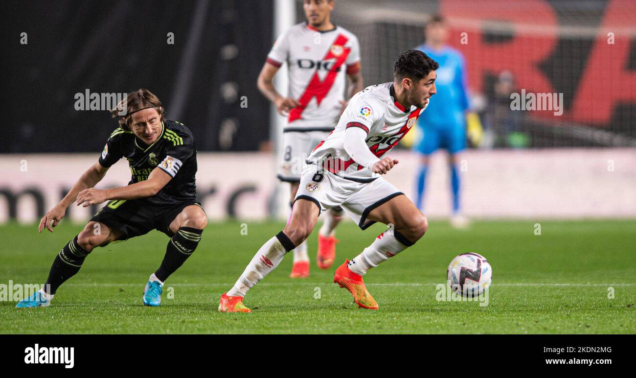 Stadium Vallecas, Madrid, La Liga Santander, 07h November 2022; Rayo ...