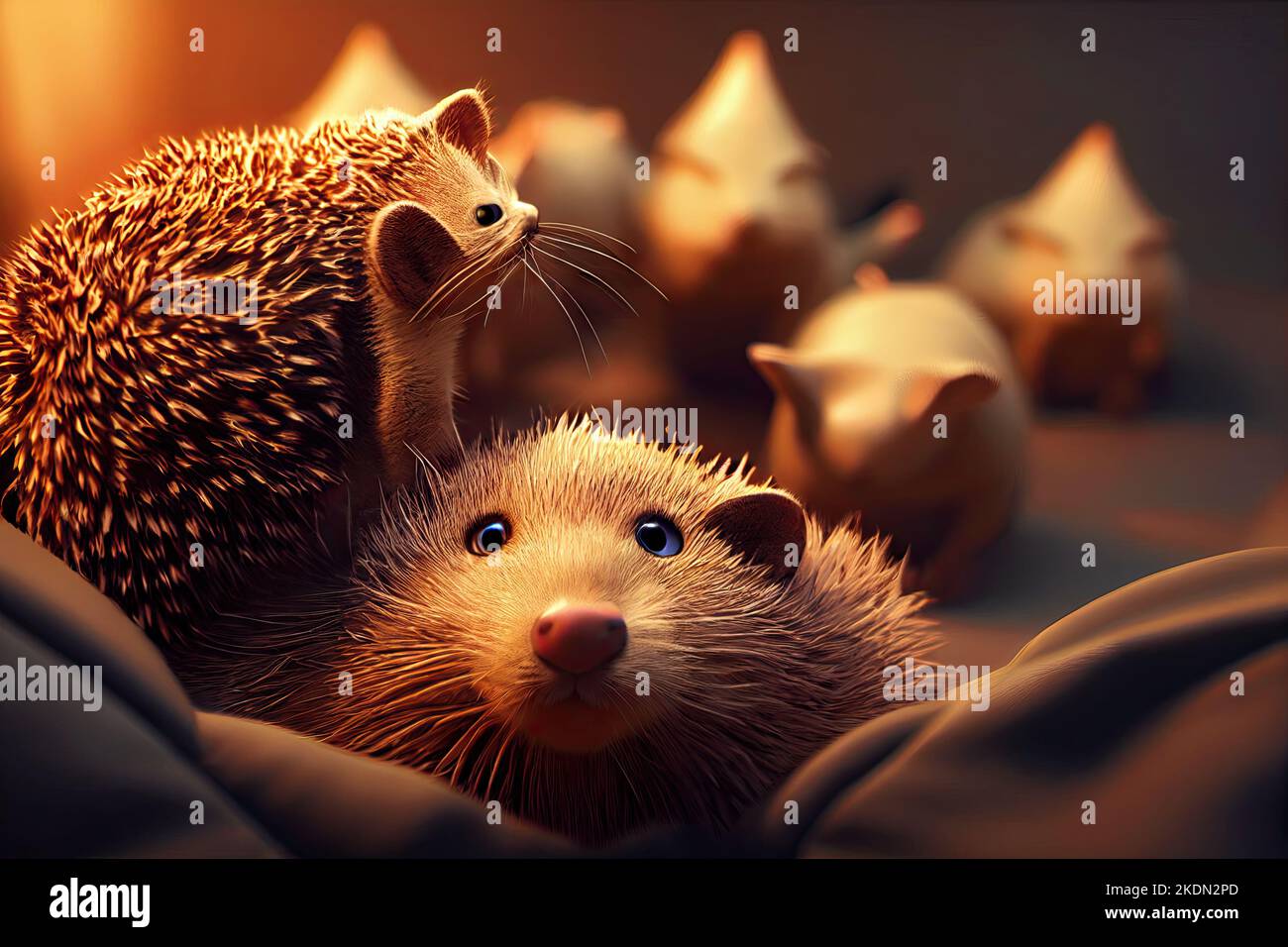 Baby hedgehogs and mother hi-res stock photography and images - Alamy