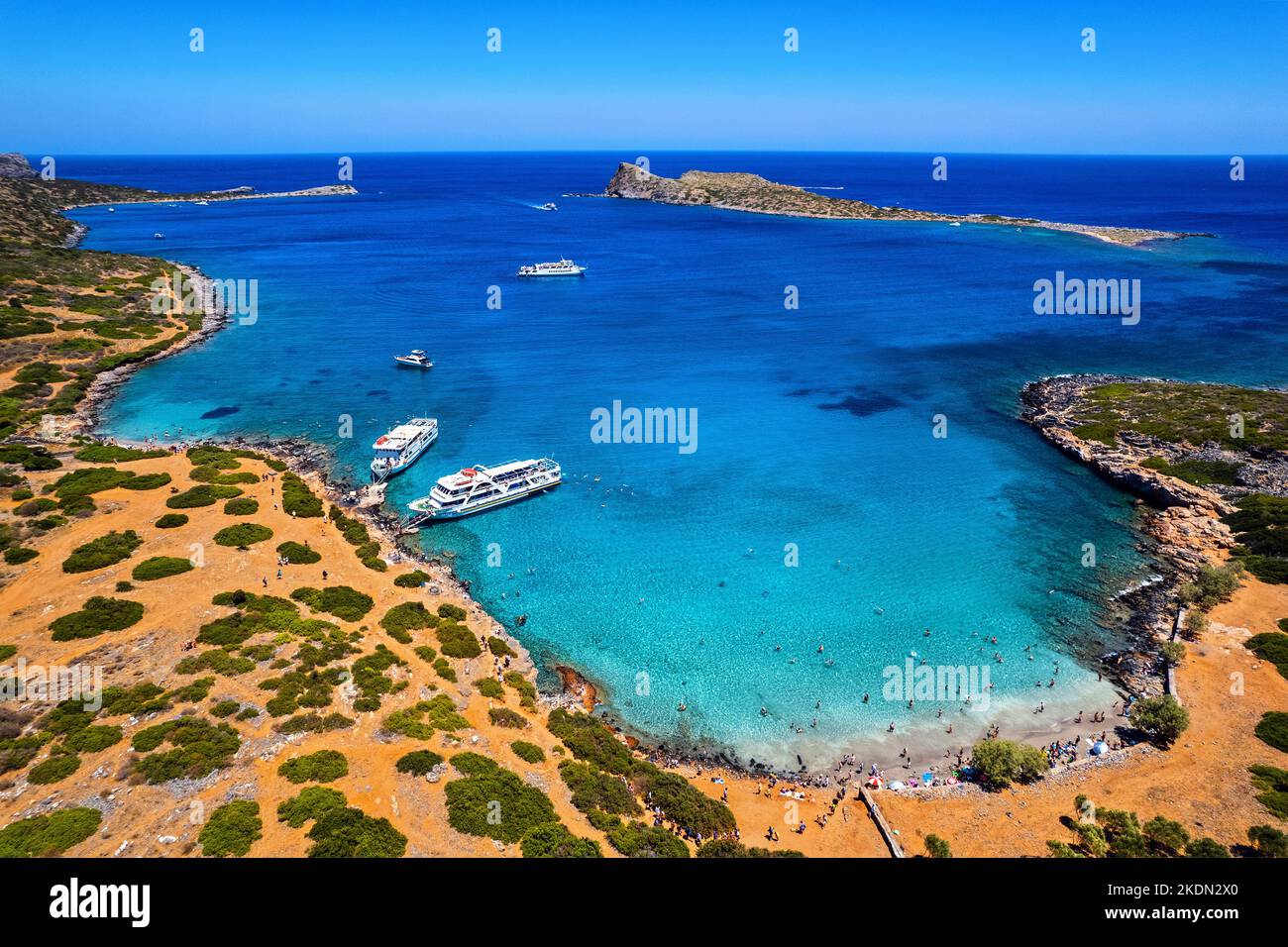 Kolokytha beach (and cape), Elounda, Gulf of Mirabello, Municipality of ...