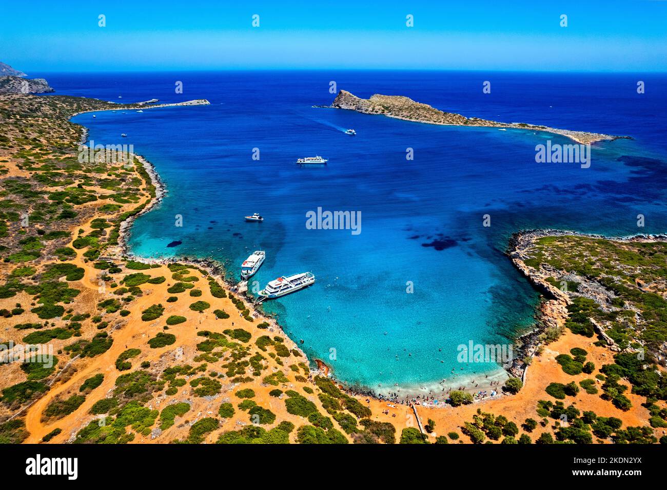 Kolokytha beach (and cape), Elounda, Gulf of Mirabello, Municipality of ...