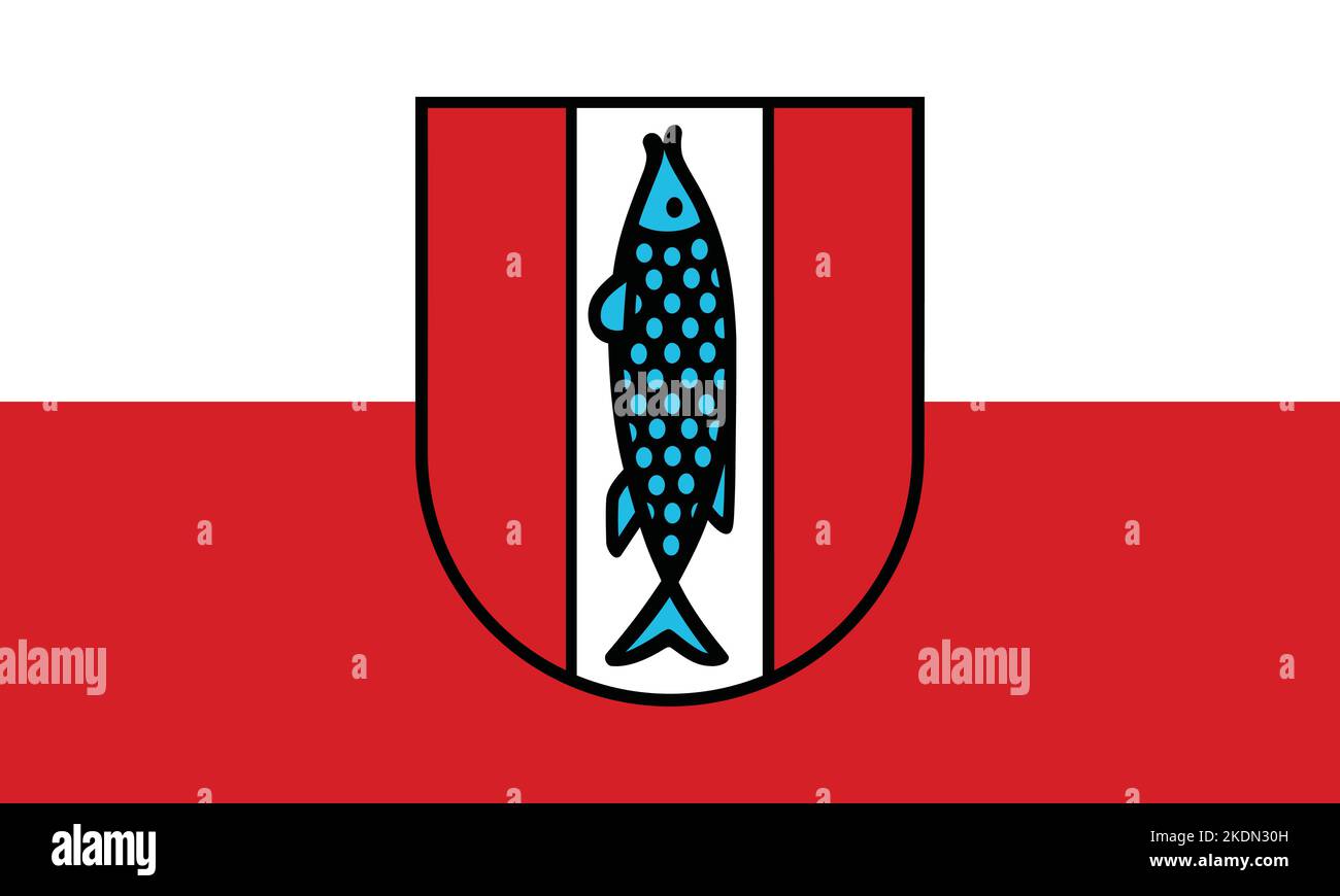 Official flag vector illustration of the German regional capital city ...