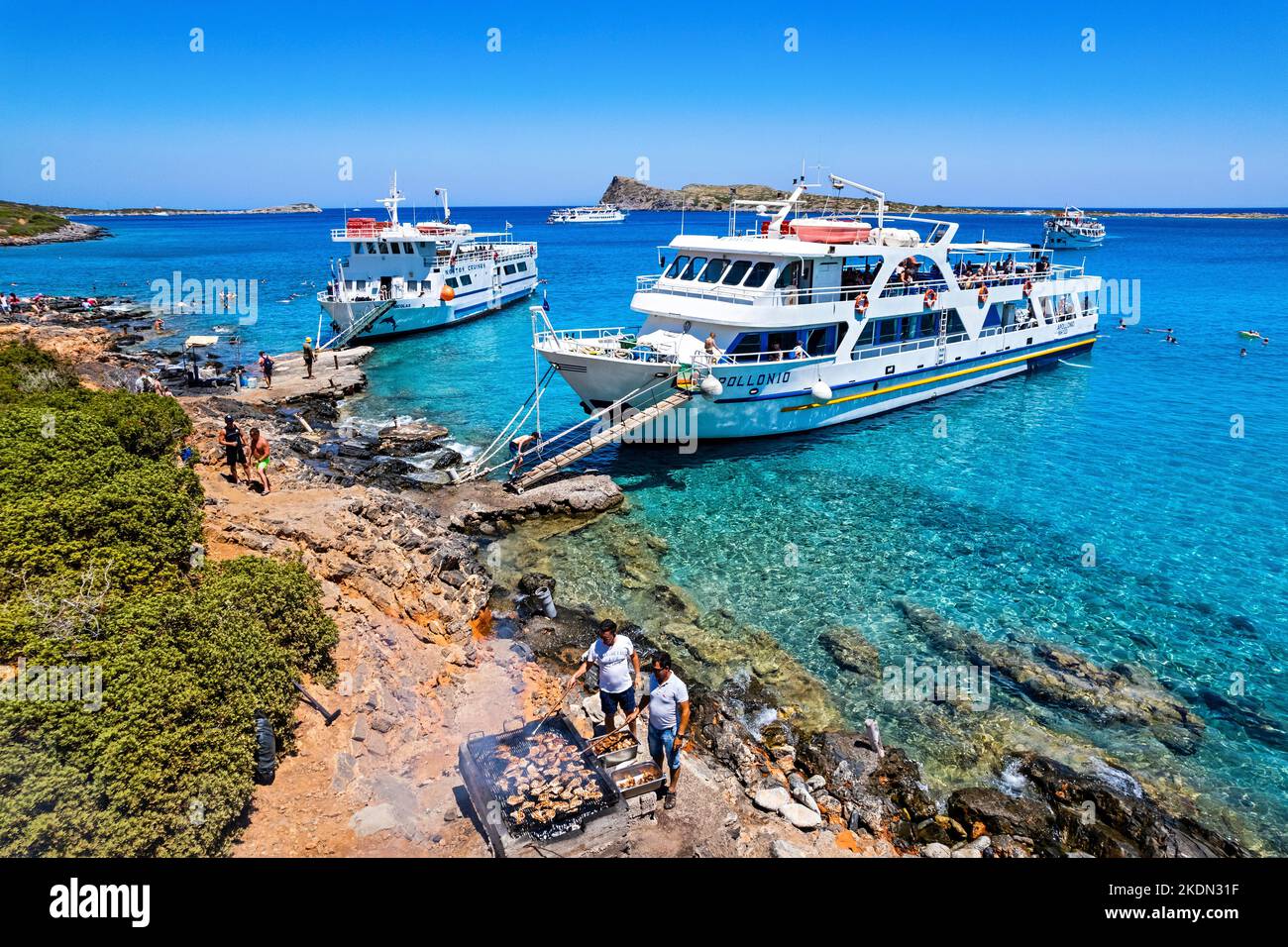 BBQ stop at Kolokytha cape (Elounda) during a "cruise" from Agios ...