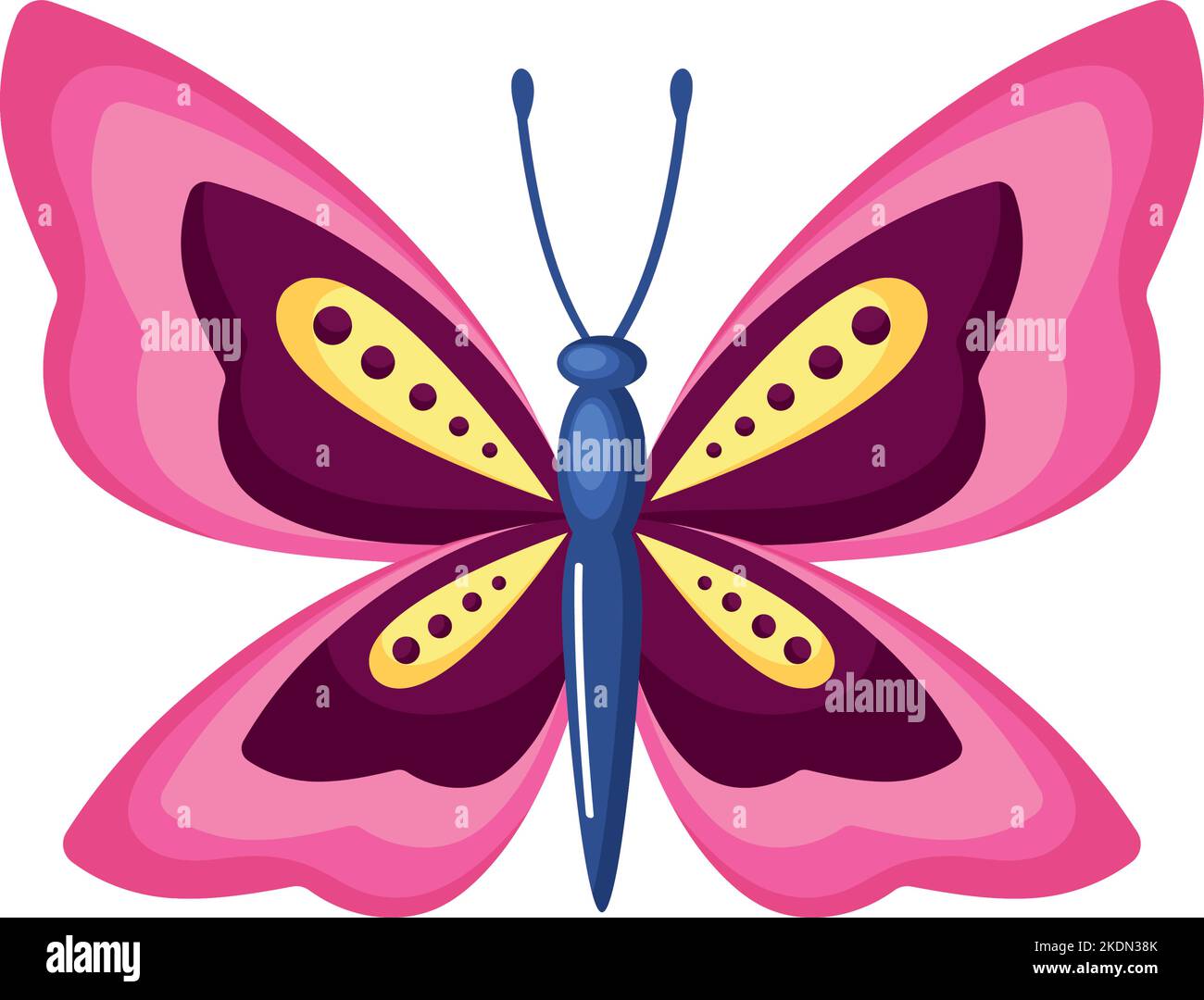 beauty pink butterfly insect Stock Vector Image & Art - Alamy