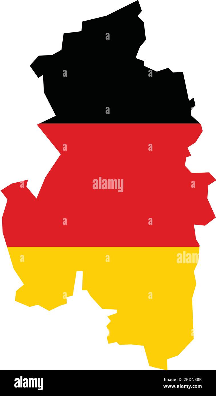 Simple flat blank vector flag map of the German regional capital city ...