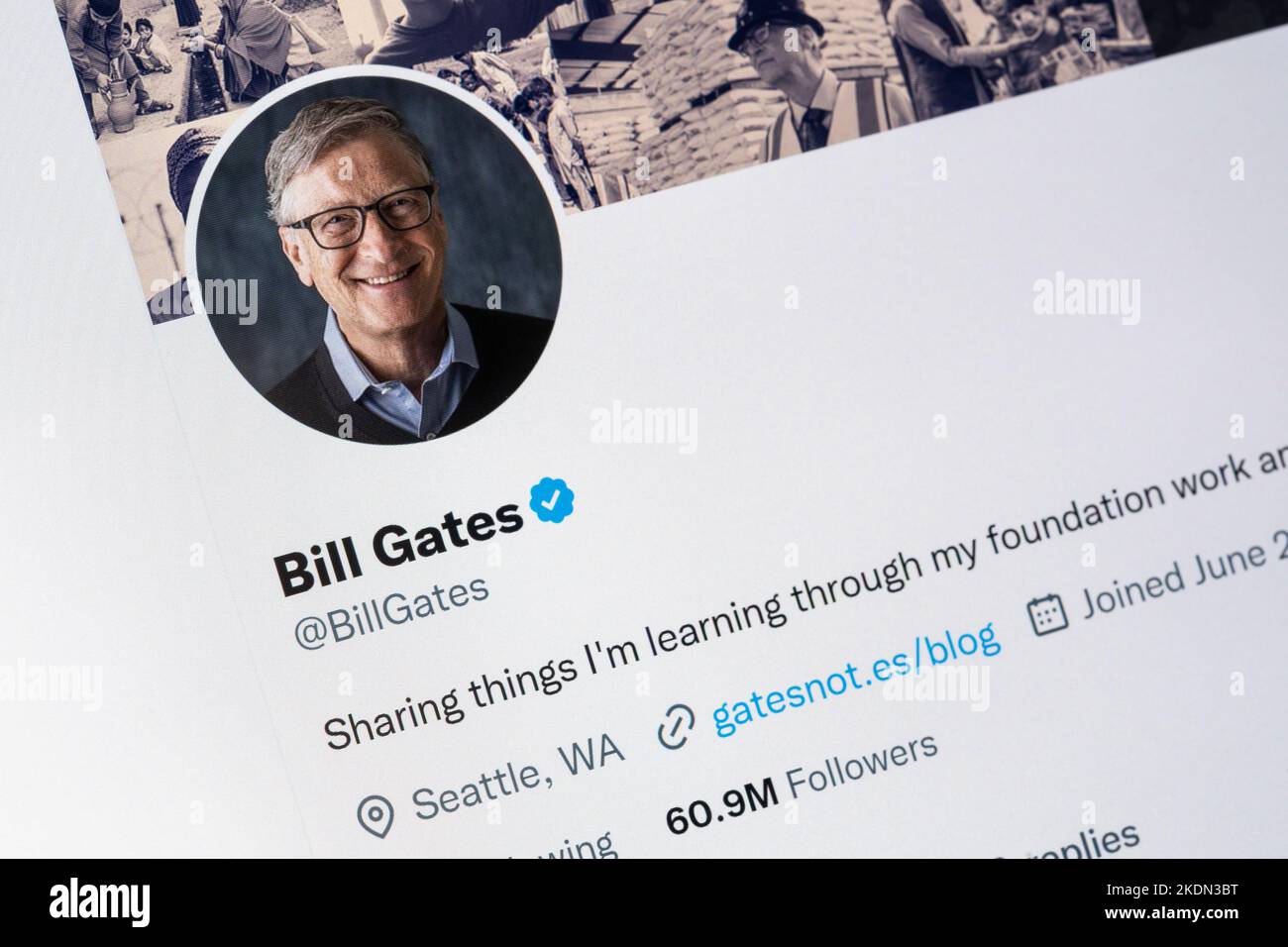 Twitter Profile page for William (Bill) Henry Gates III, an American ...