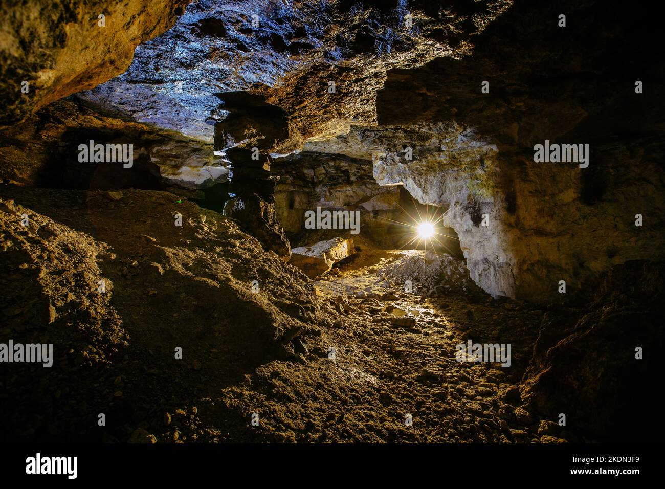 Old abandoned collapsed limestone mine Stock Photo - Alamy