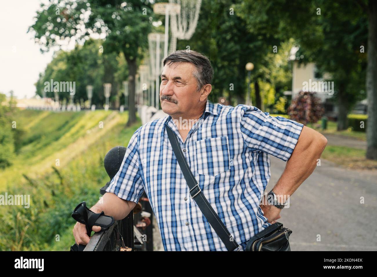 Portrait of a man 70 years old in summer hi-res stock photography and ...