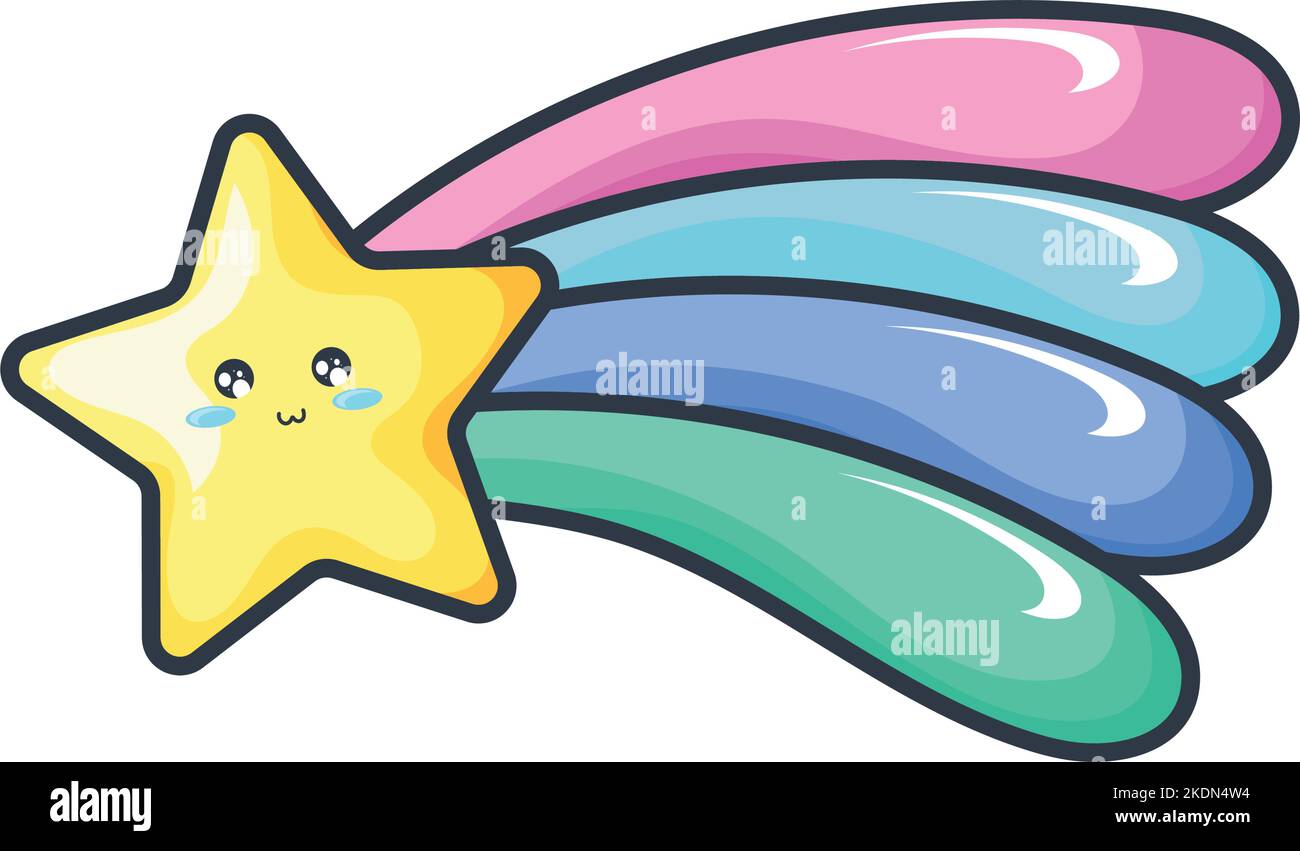 cute star kawaii Stock Vector Image & Art - Alamy