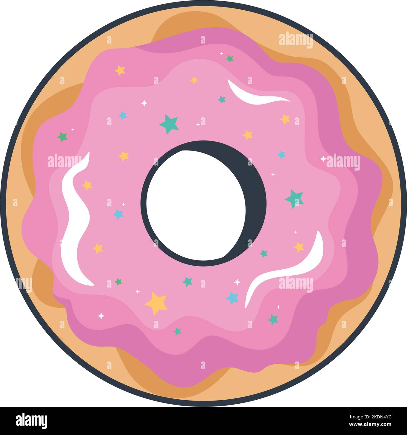 cute donut kawaii style Stock Vector Image & Art - Alamy