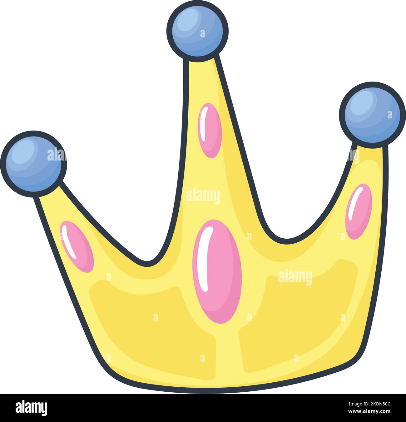 cute crown kawaii style Stock Vector Image & Art - Alamy