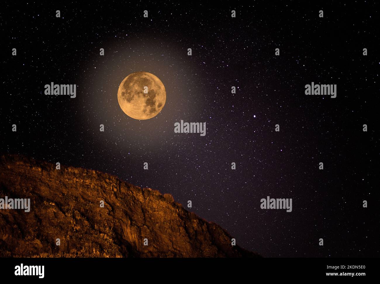 moon in the night sky. Image in high resolution. Bright lunar satellite ...