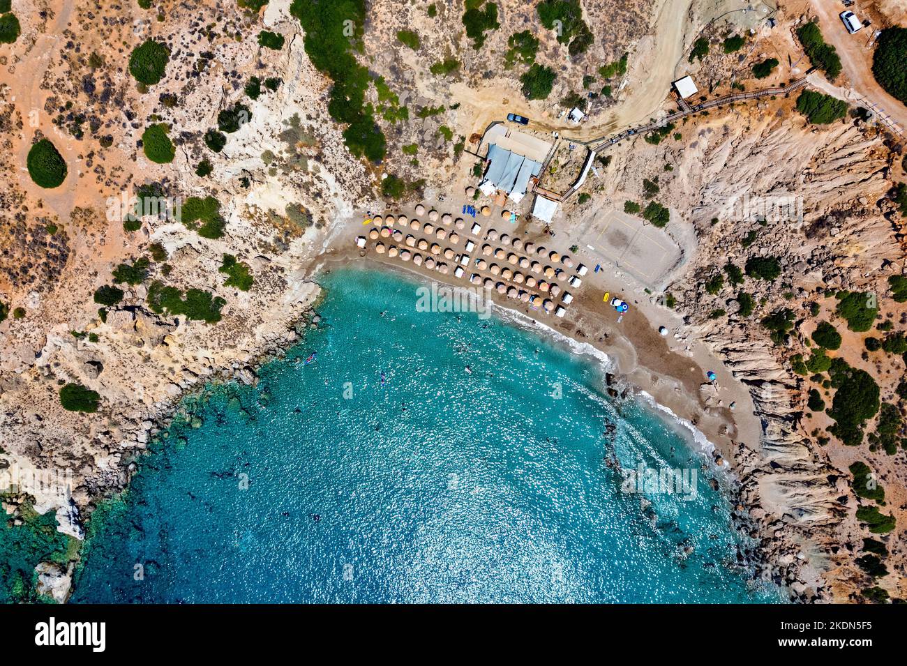 Ammoudi beach (also known as "Dragon's Cave"), somewhere between ...