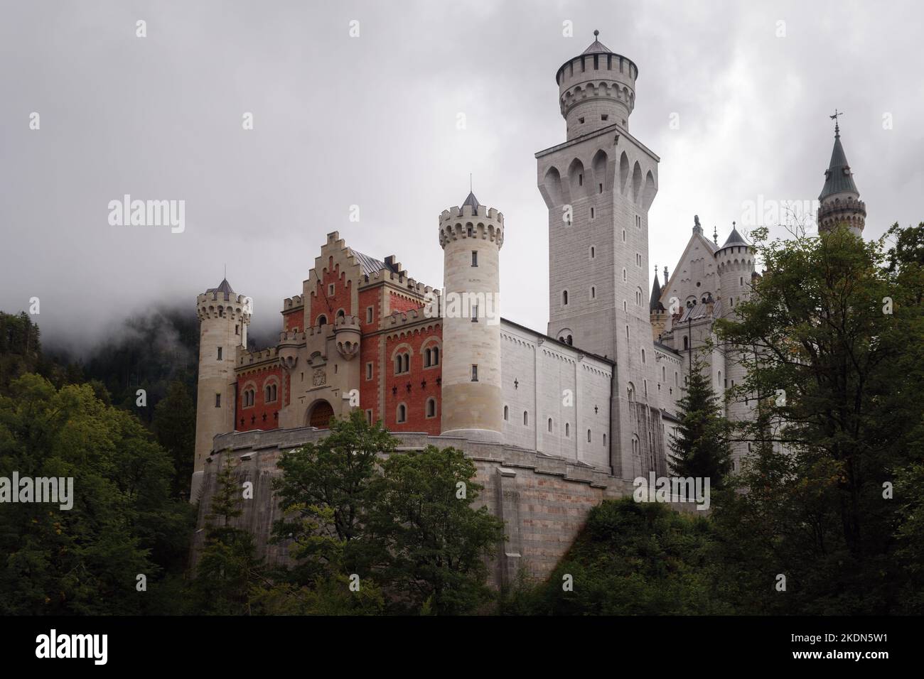 Castle of Neuschwanstein in Fussen, stunning neo gothic palace of the ...