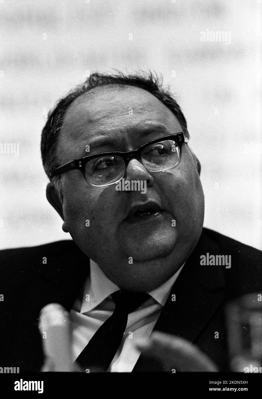 Herman Kahn, American futurist, Hudson Institute founder, in Buenos ...