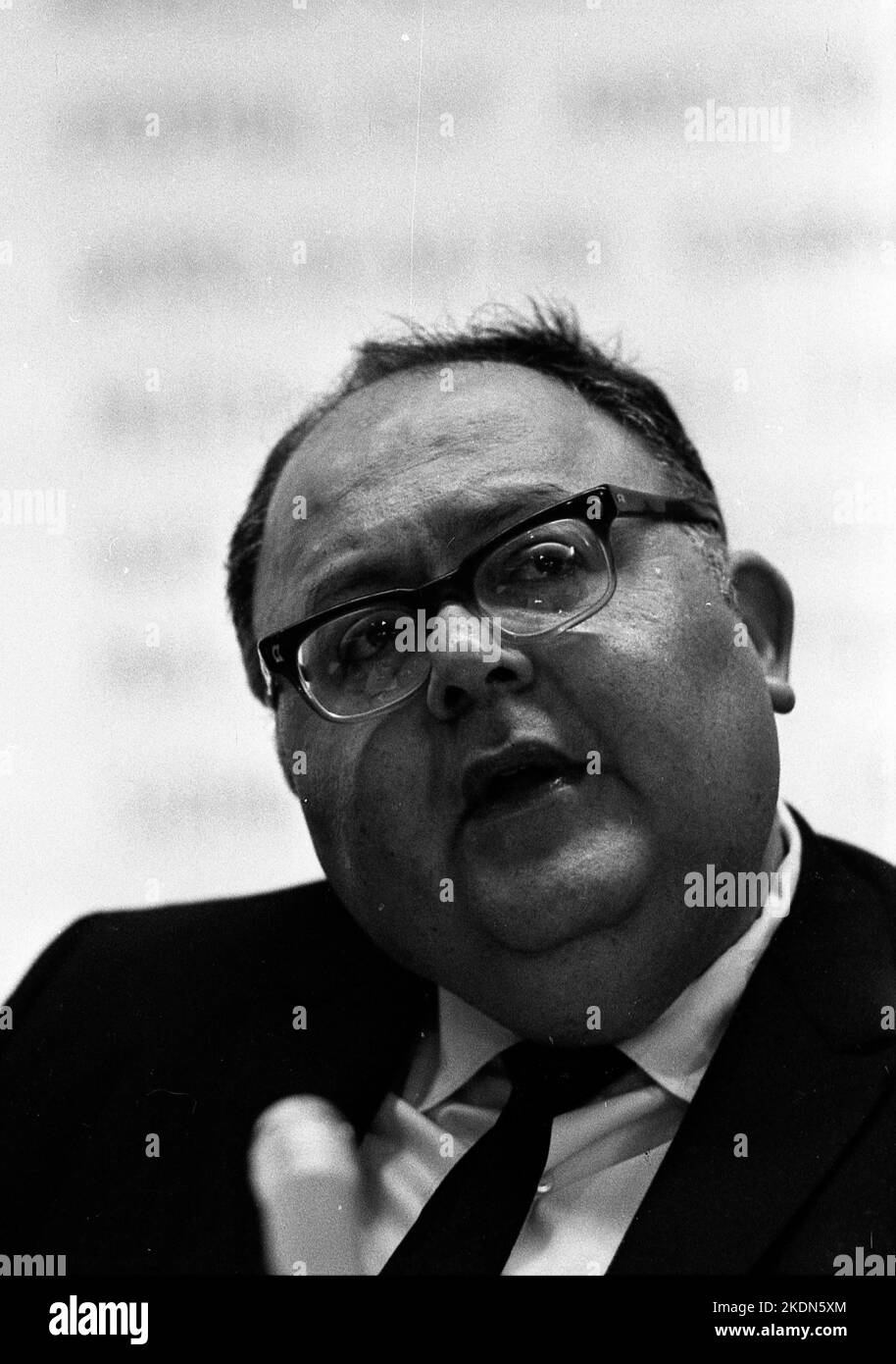 Herman Kahn, American futurist, Hudson Institute founder, in Buenos ...