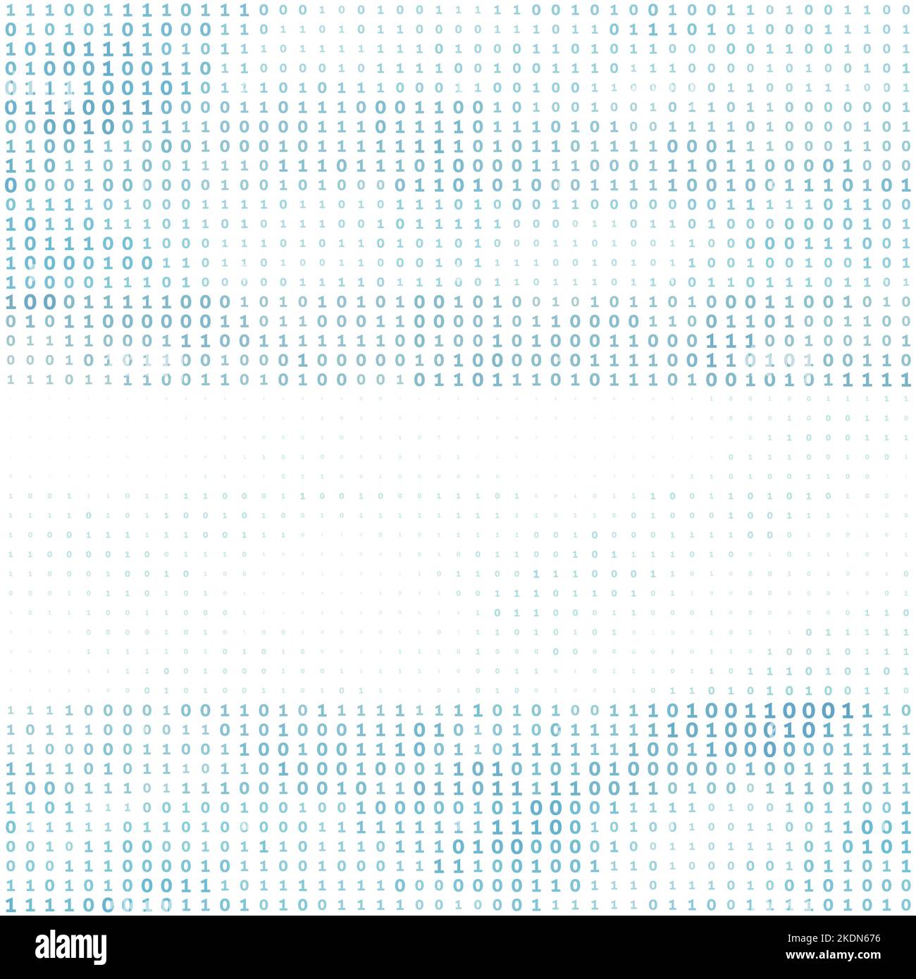 Digital Binary Background With Line By Blue Ones And Zeros Square Vector Graphic Pattern Stock