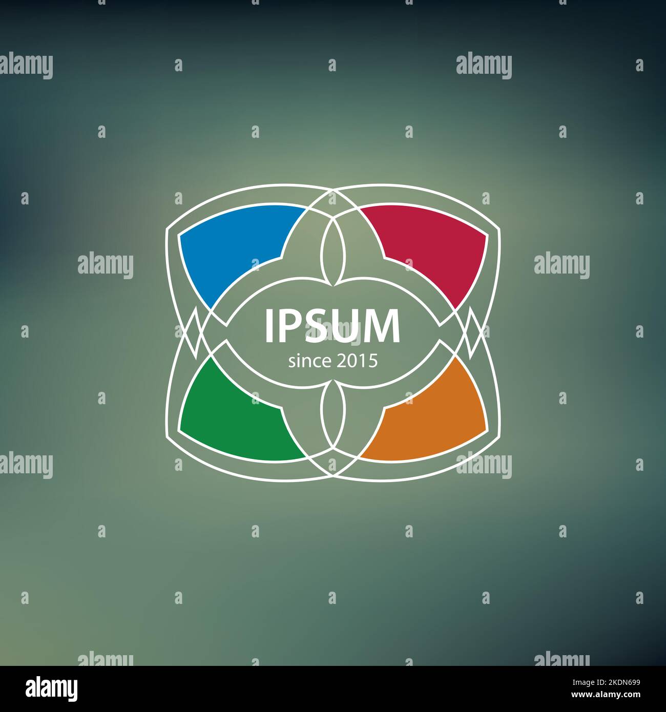 Minimal blue linear simple Stock Vector Images - Alamy