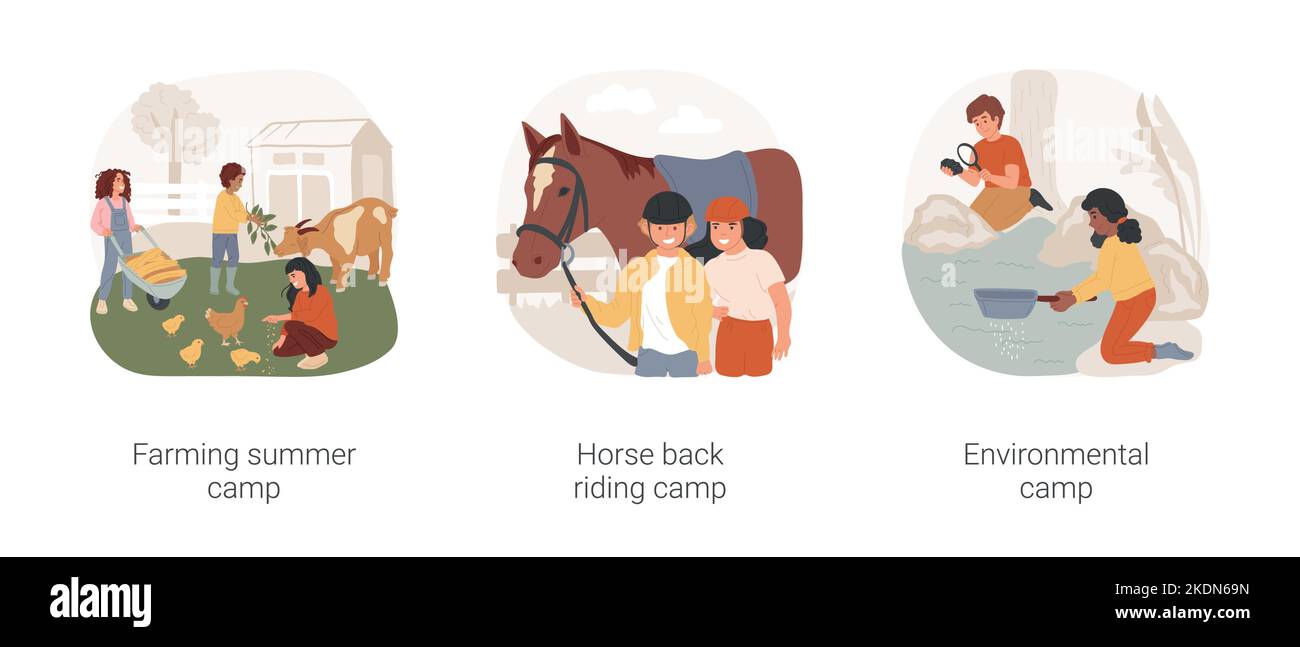 Summer day camp activities Stock Vector Images - Alamy