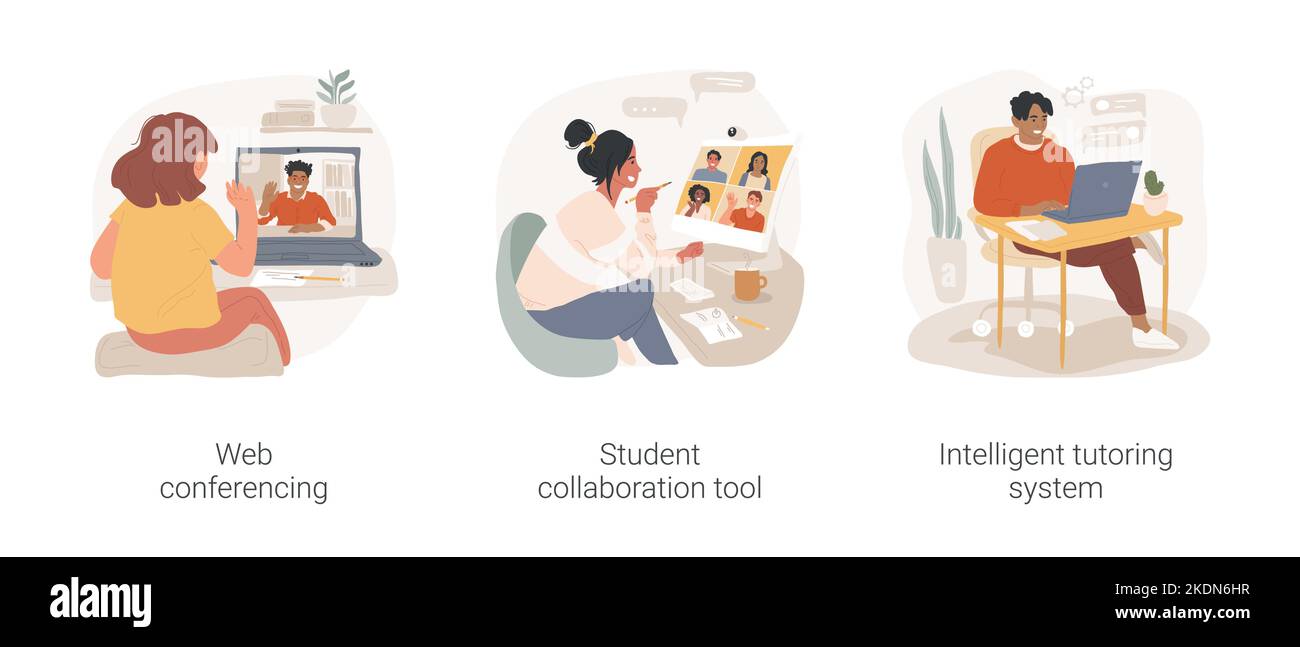 Online tutoring tools isolated cartoon vector illustration set. Web ... Online tutoring tools isolated cartoon vector illustration set. Web ...