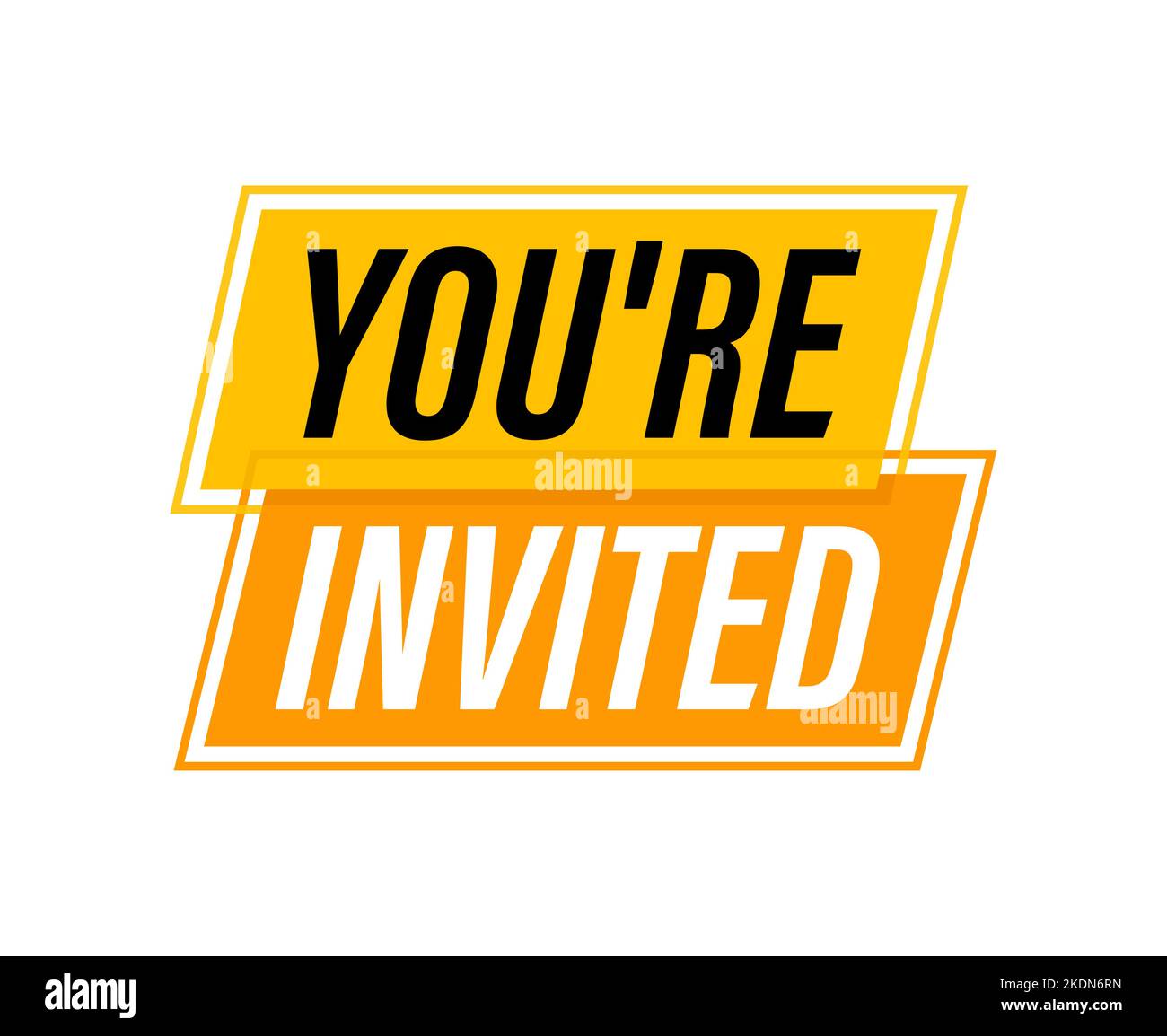 Megaphone banner, business concept with text You re invited. Vector illustration Stock Vector ...