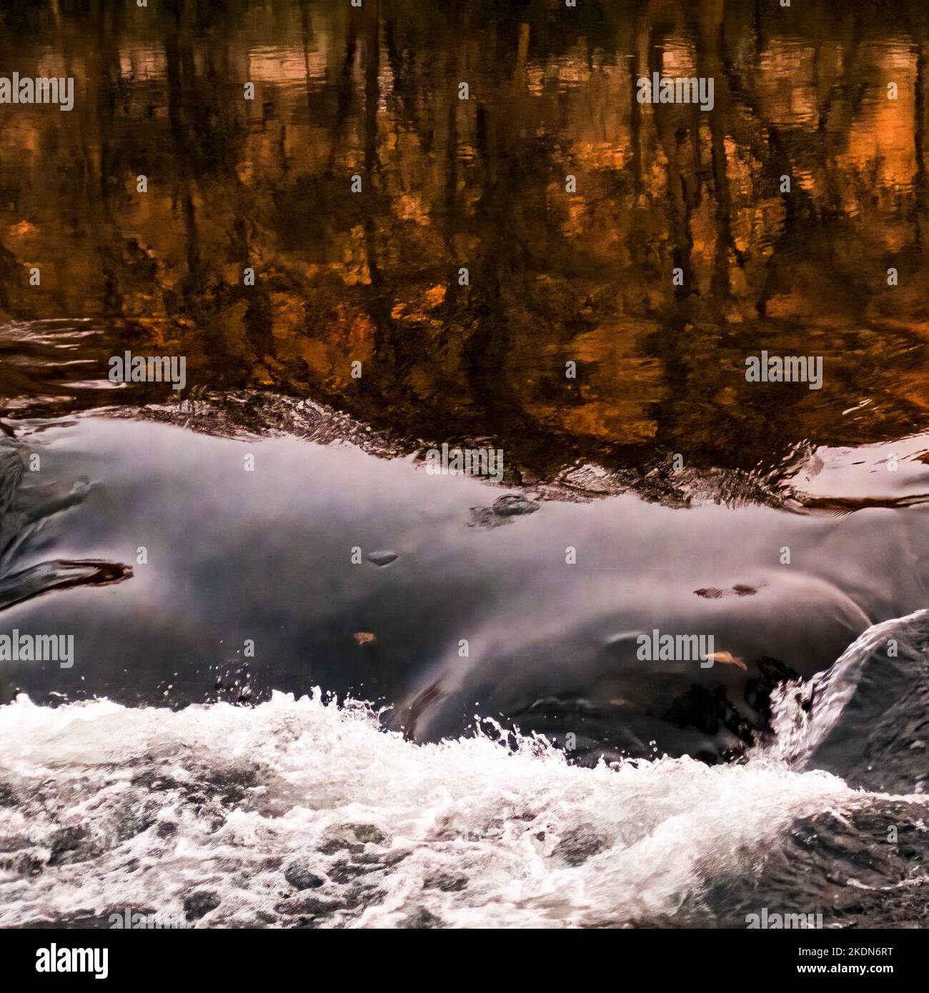 Fall colors at small rapids on Idaho's Boise River Stock Photo - Alamy