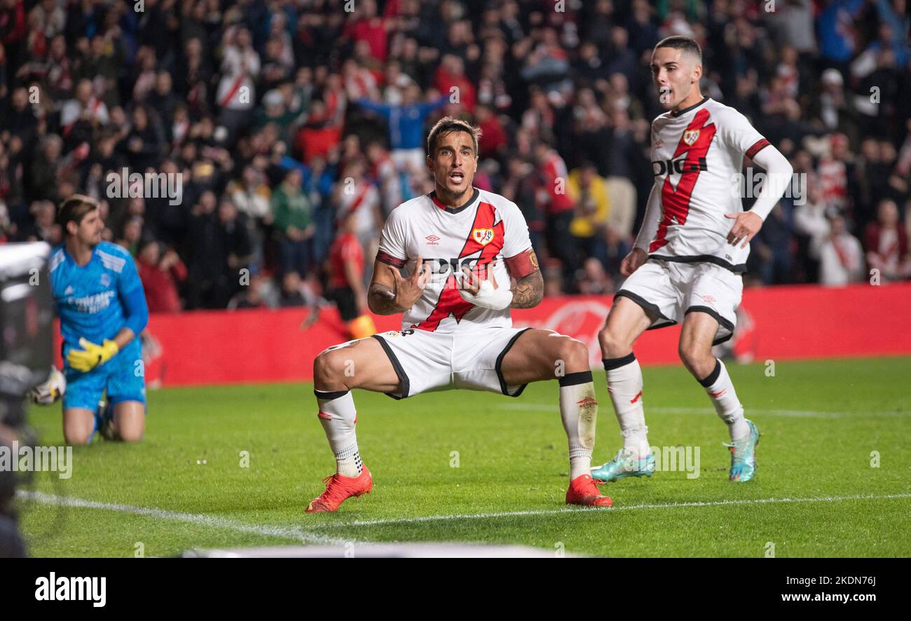 Stadium Vallecas, Madrid, La Liga Santander, 07h November 2022; Rayo ...