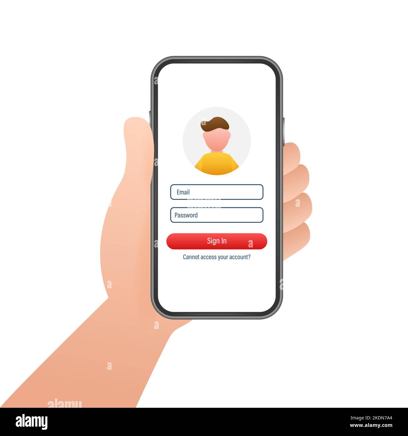 Sign in to account, user authorization, login authentication page ...