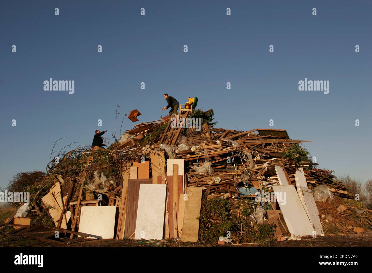 Putting the finishing touches to to the Lewes Borough Bonfire Society's ...