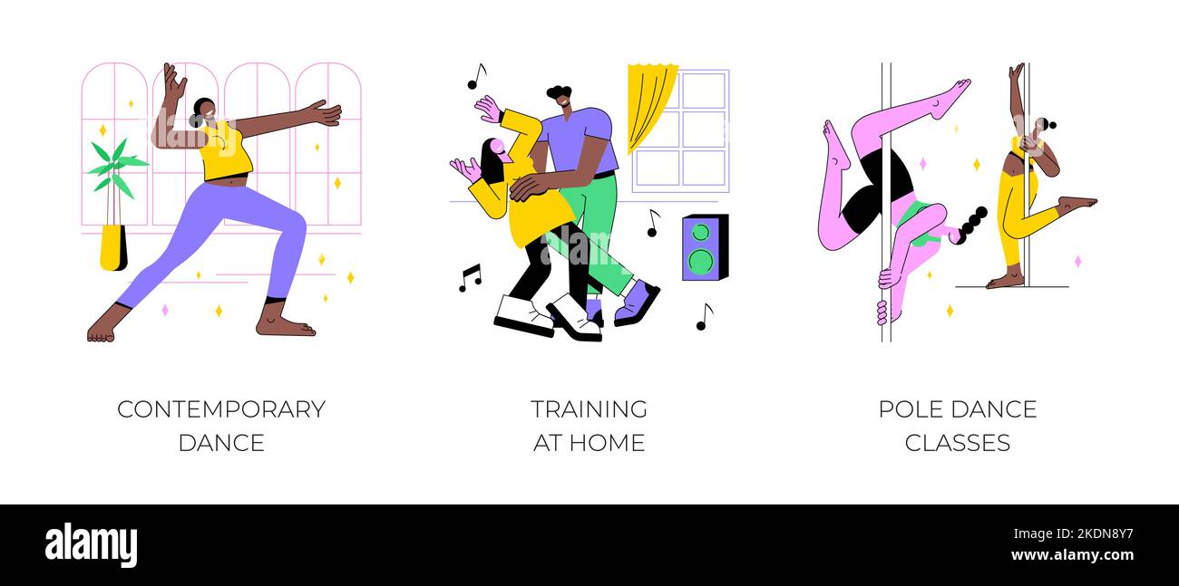 Training pole dance Stock Vector Images - Alamy