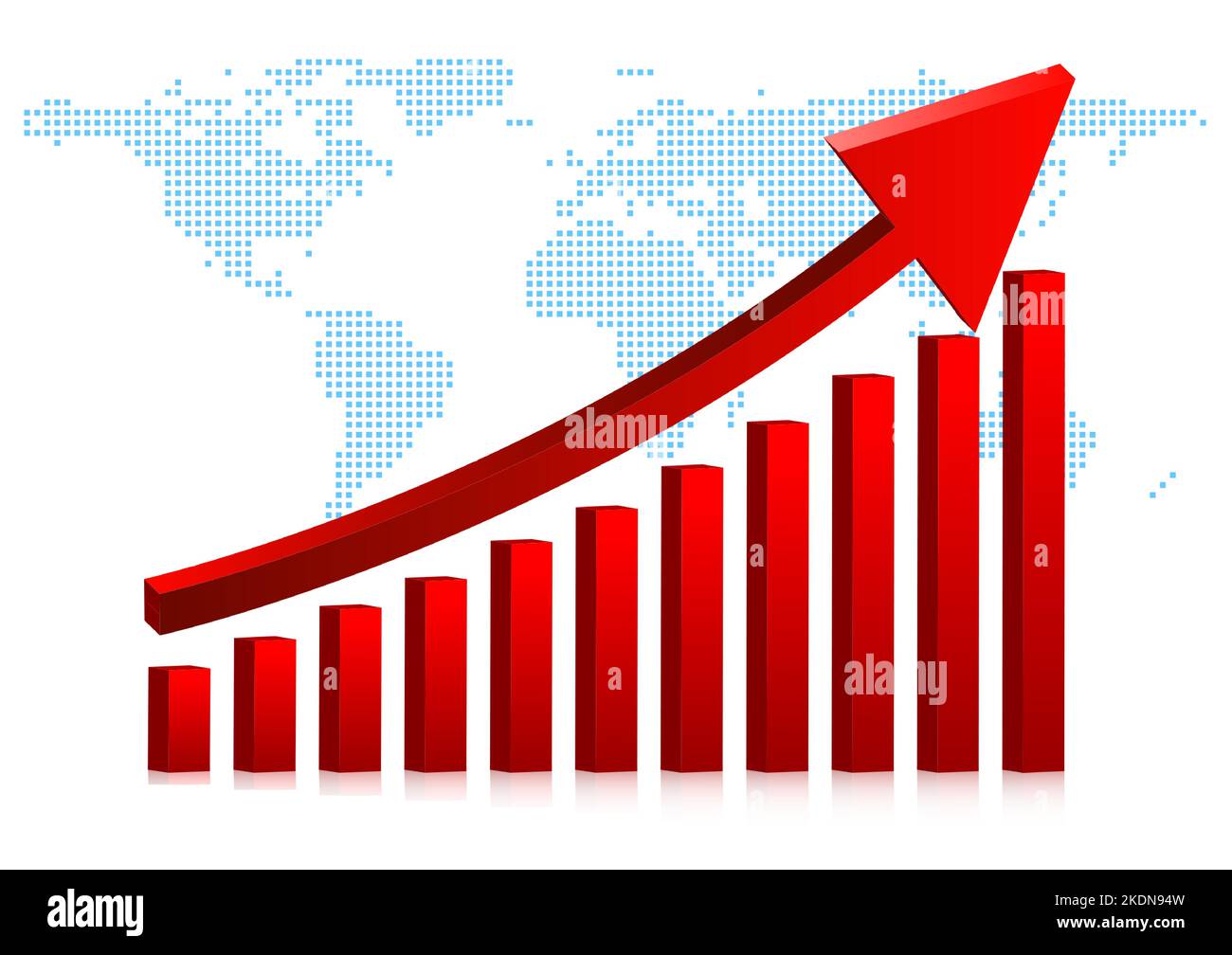 3d graph red diagram growth chart success Stock Vector Images - Alamy