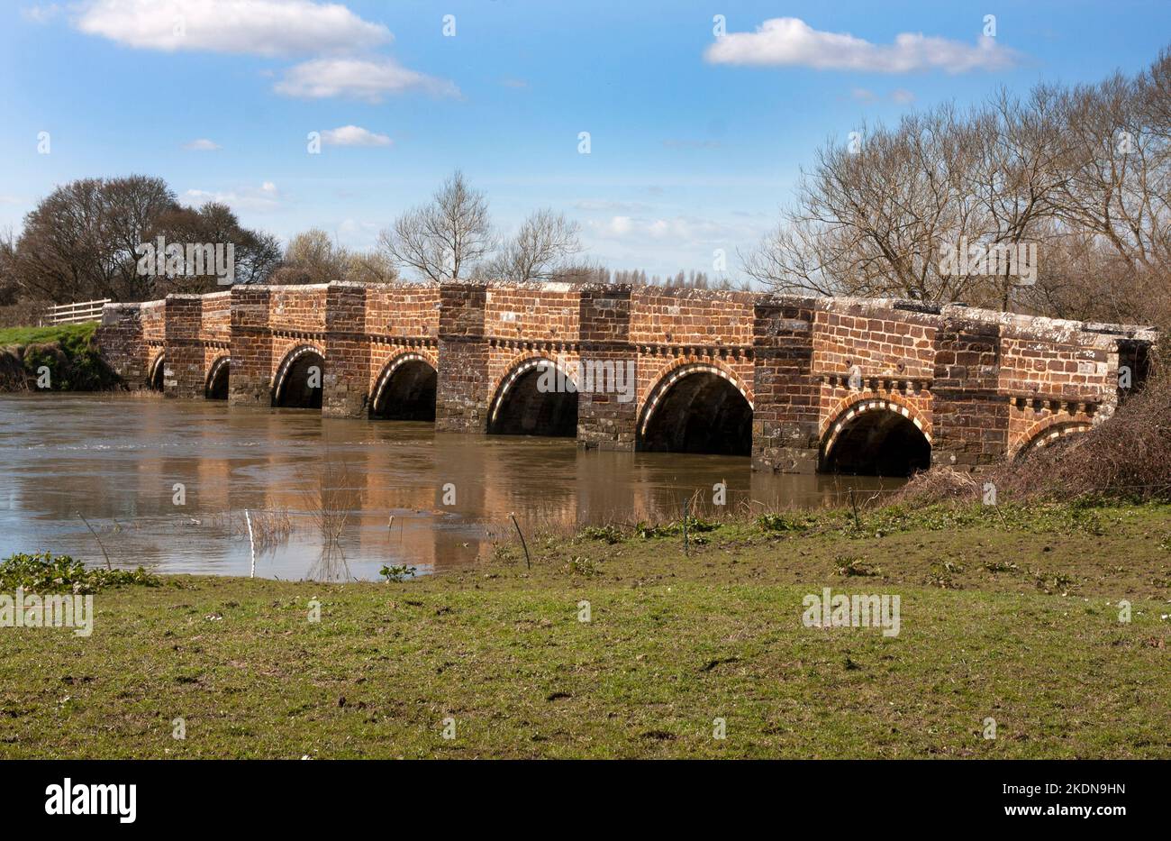 medieval bridge on the River Stour, Sturminster Marshall, Dorset Stock ...