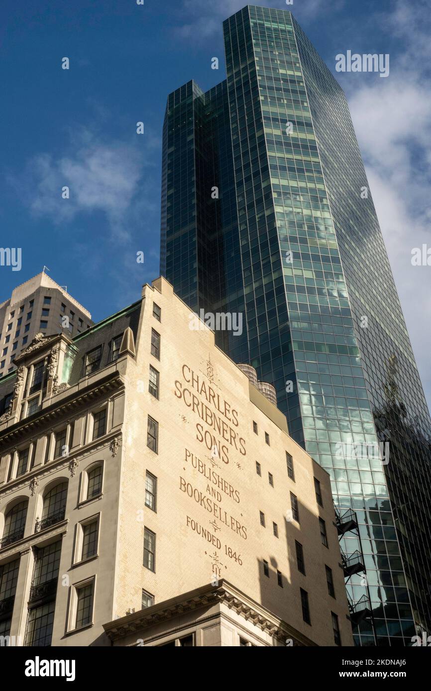 The Scribner building on fifth Avenue is in architectural contrast two ...