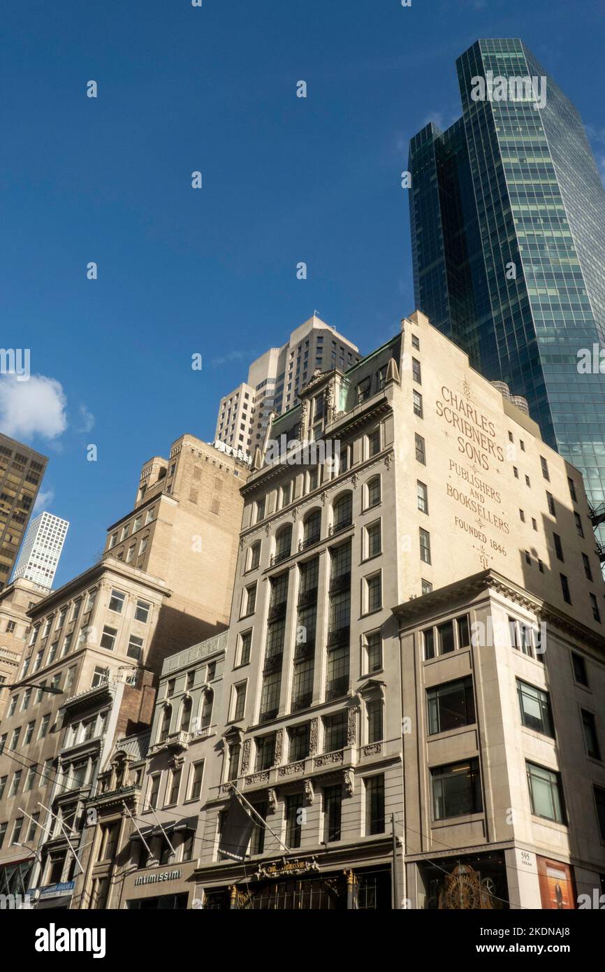 The Scribner building on fifth Avenue is in architectural contrast two ...