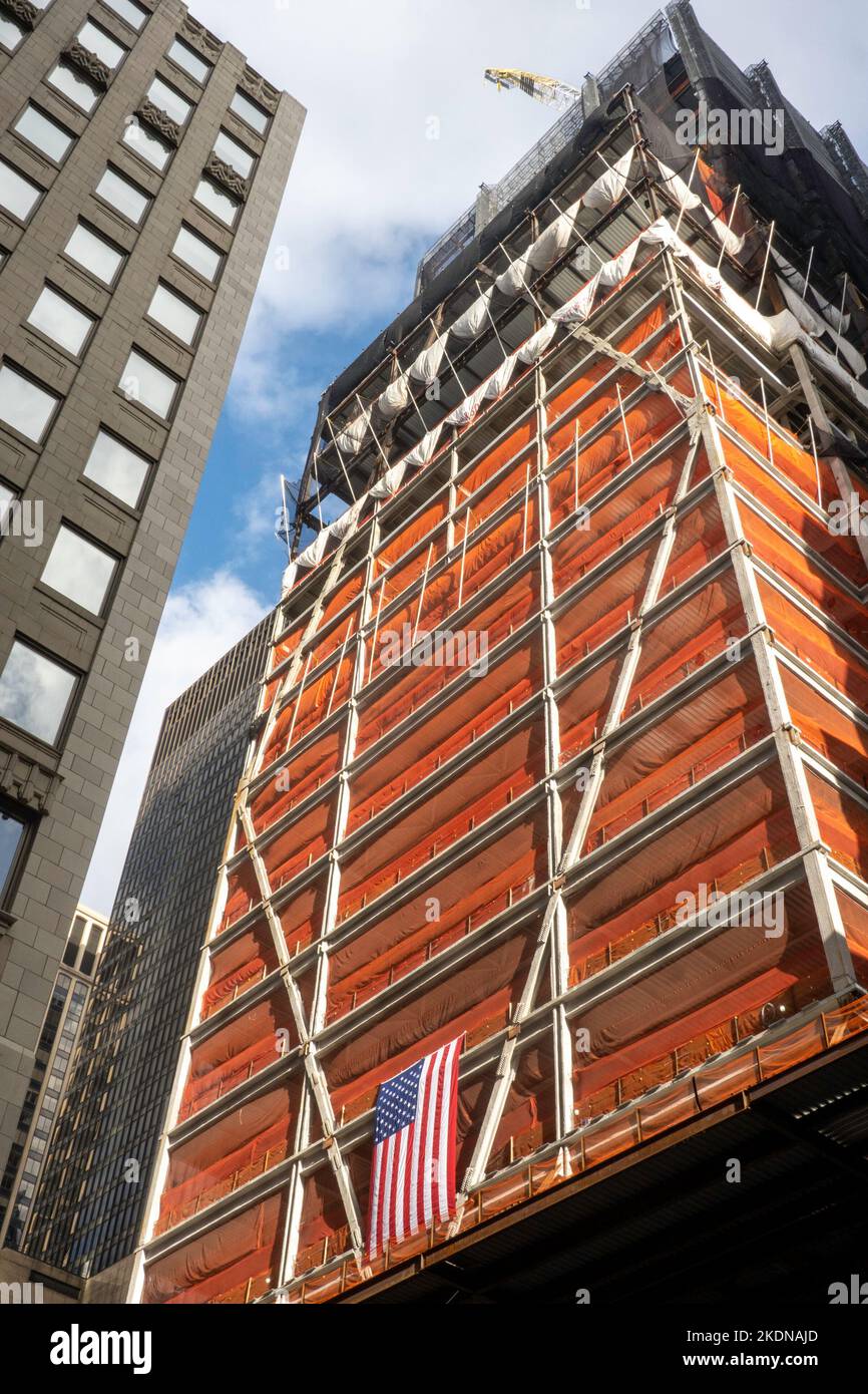 Construction Site at 270 Park Avenue, Entire Block supertall, NYC, USA ...