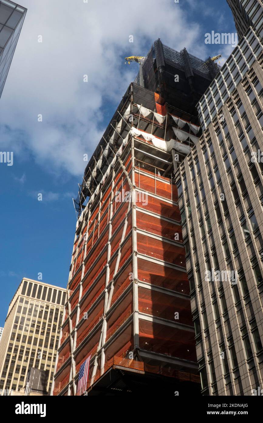 Construction Site at 270 Park Avenue, Entire Block supertall, NYC, USA ...