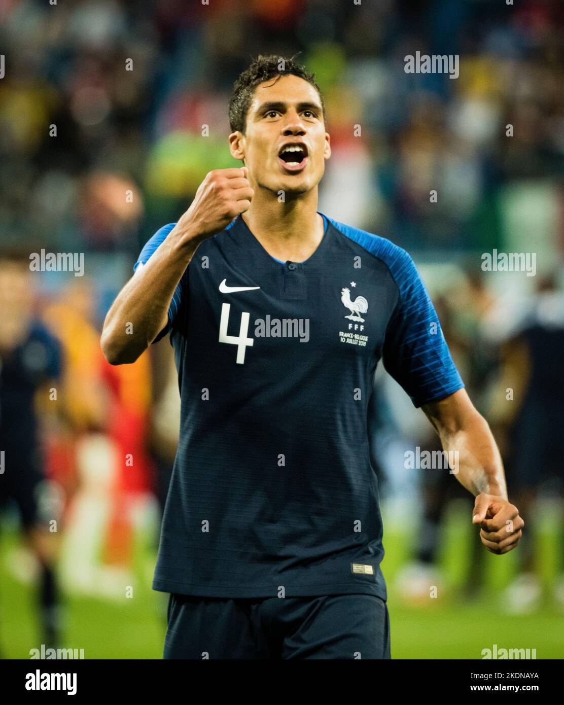St. Petersburg , 10.07.2018 Schlussjubel: Raphael Varane (FRA ...