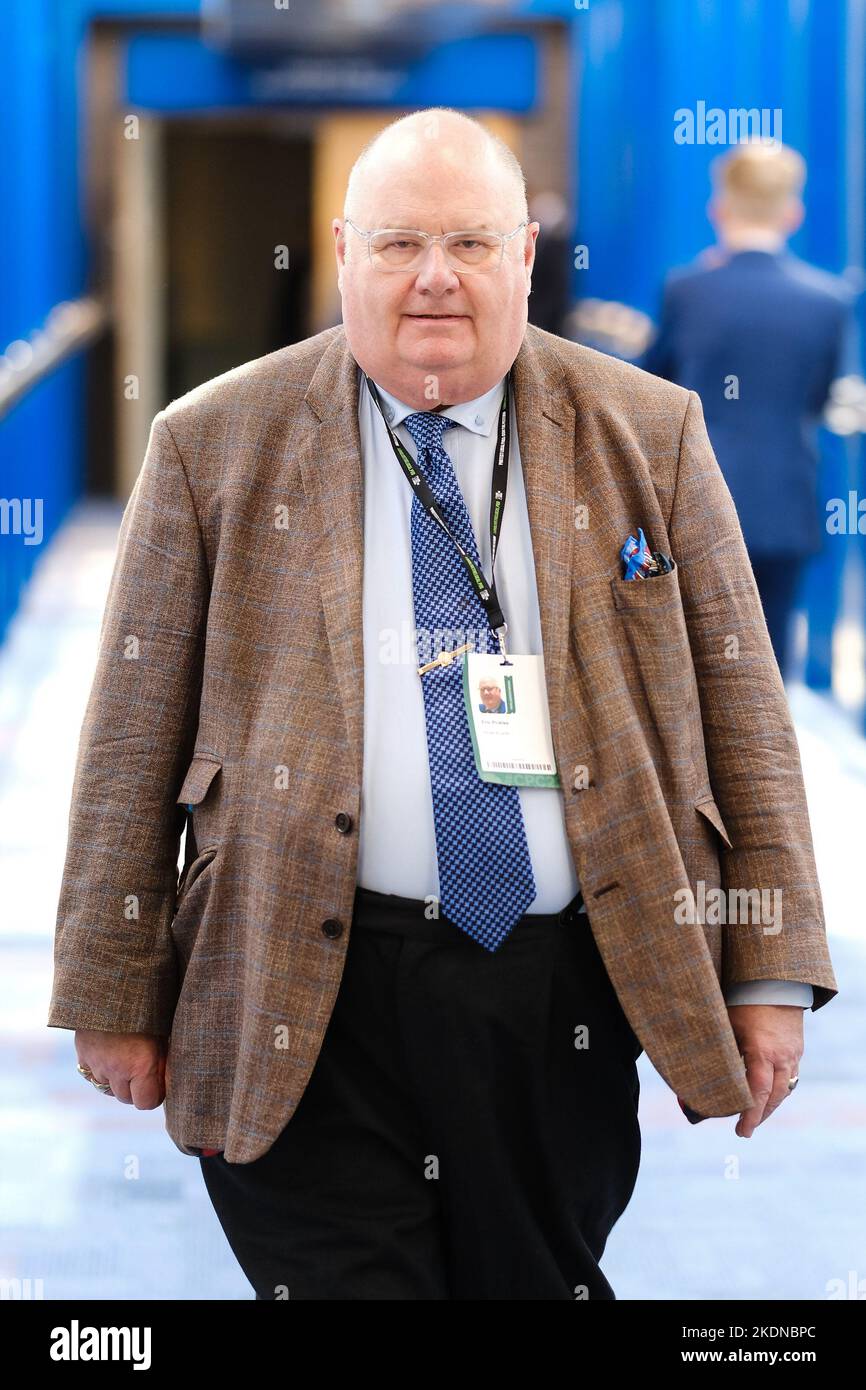 Lord Eric Pickles seen crossing the bridge from the hotel to the ...