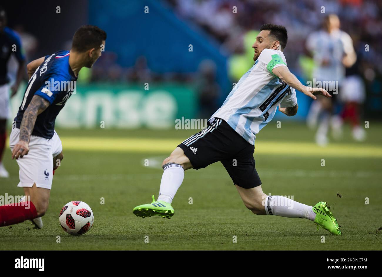 Kazan 27 06 2018 Lucas Hernandez Fra Lionel Messi Arg Frankreich
