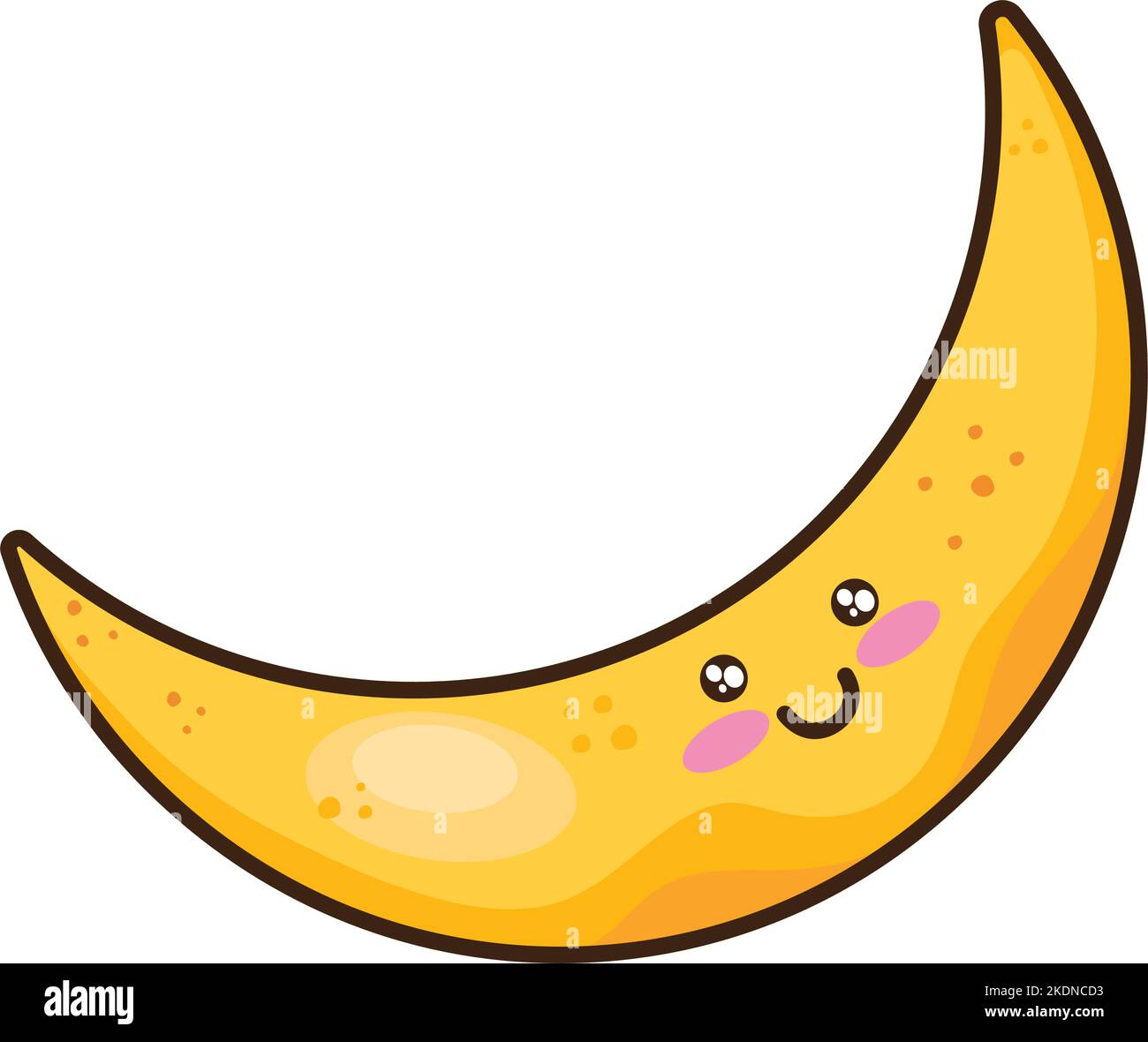 Smiling crescent moon cartoon Stock Vector Images - Alamy