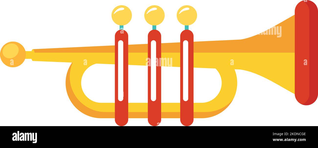 yellow trumpet instrument musical Stock Vector Image & Art - Alamy