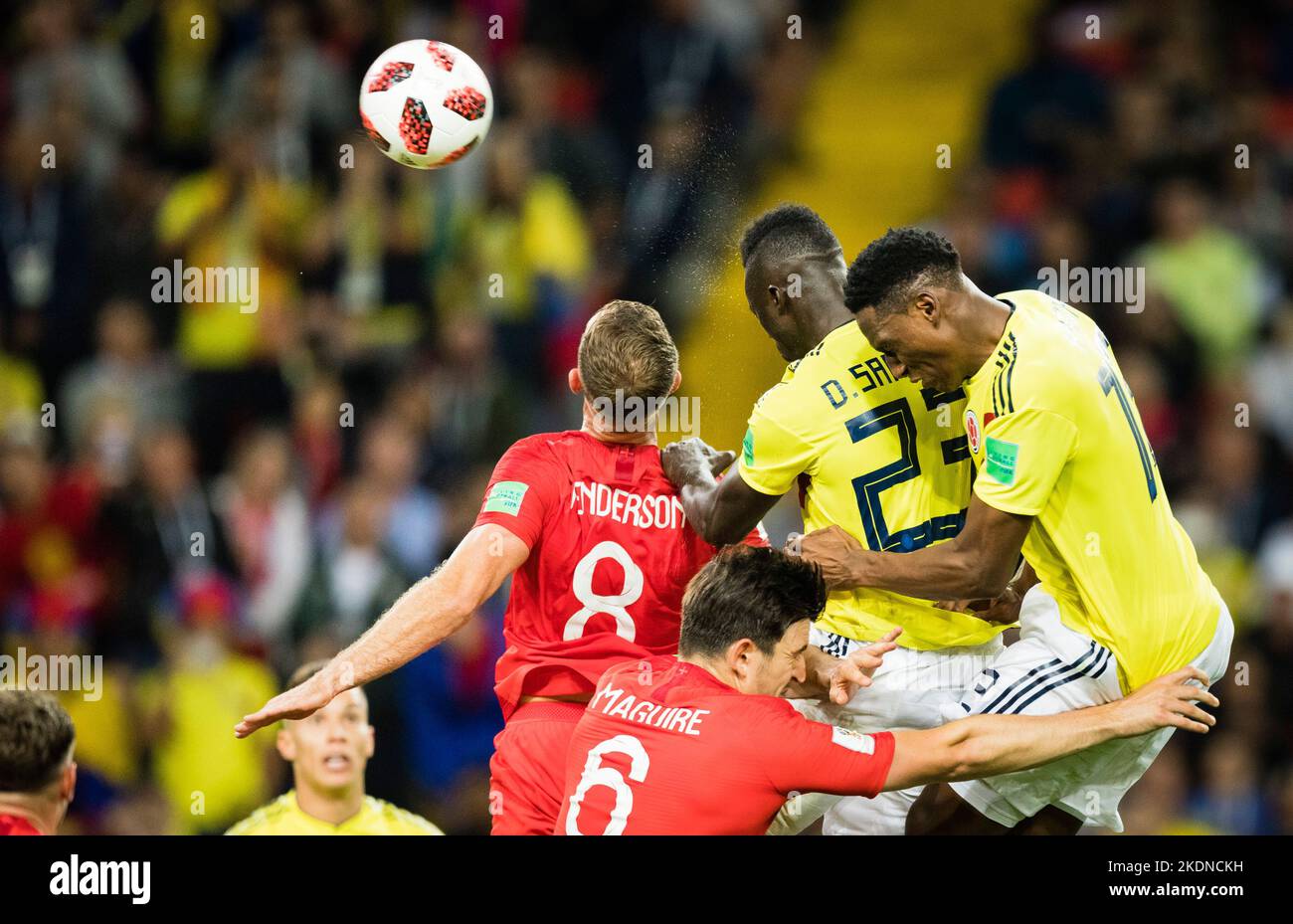 Moskau, 03.07.2018 Jordan Henderson (England), Davinson Sanchez (KOL ...