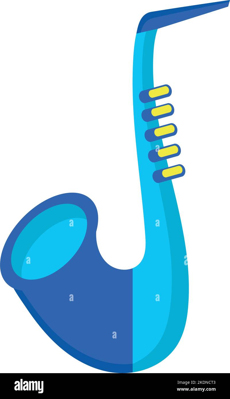 blue saxophone instrument musical Stock Vector Image & Art - Alamy