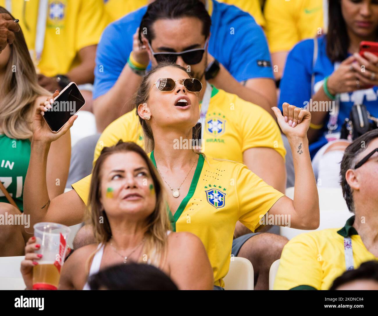 Samara, 02.07.2018 Carol Cabrino die Frau von Marquinhos (Brasilien ...