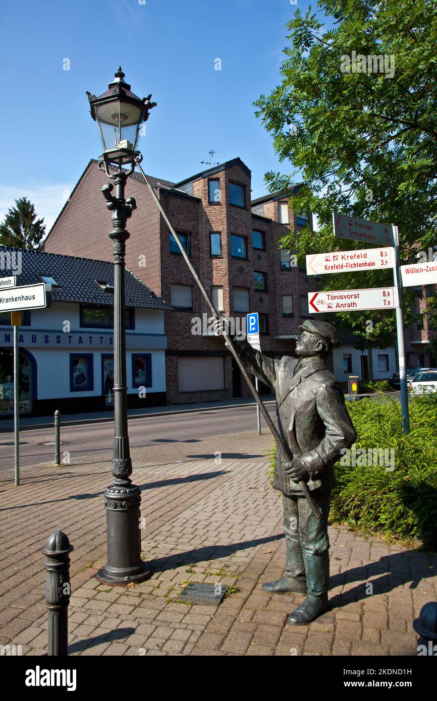 Willich, Germany - June 3, 2011: statue for the historic figure of the ...