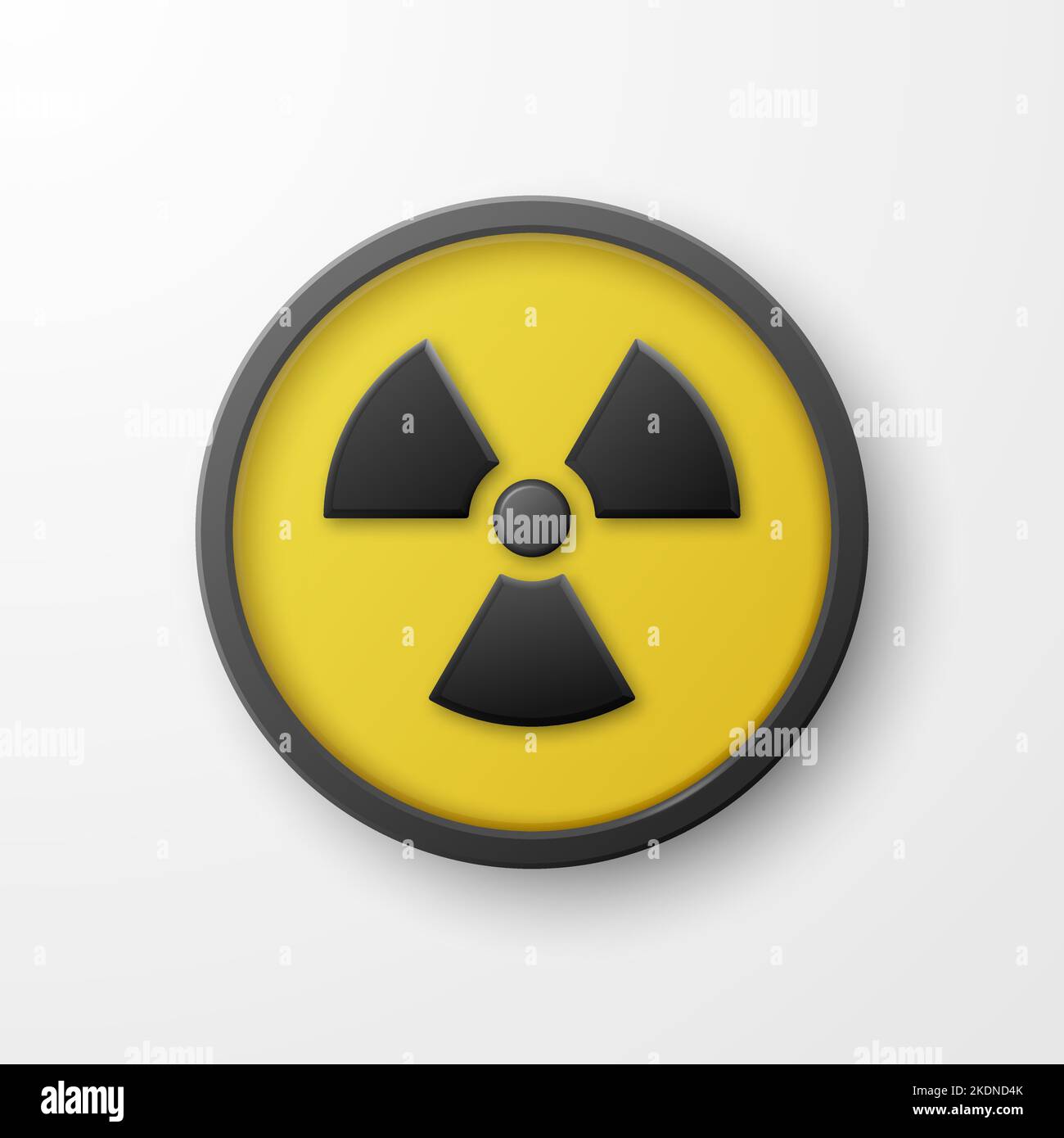 Vector Yellow Warning, Danger Radiation Sign, Button Badge Icon ...