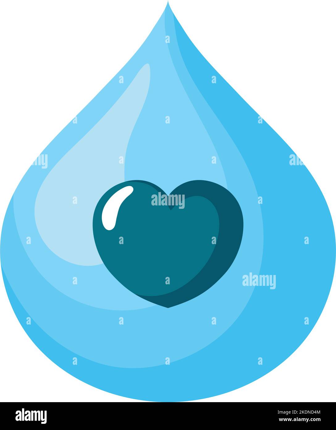 water drop with heart Stock Vector Image & Art - Alamy