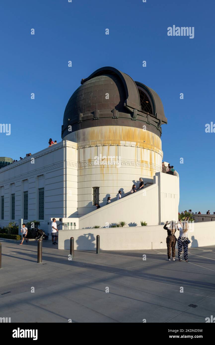 Los Angeles, USA - March 17, 2019: People at Griffith Observatory in ...